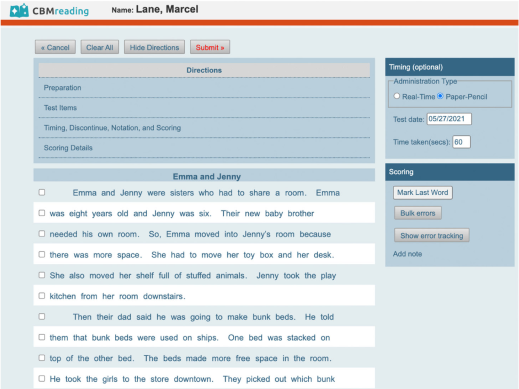 Research-Based CAT & CBM Reading Assessments